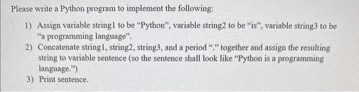 Solved Please write a Python program to implement the | Chegg.com