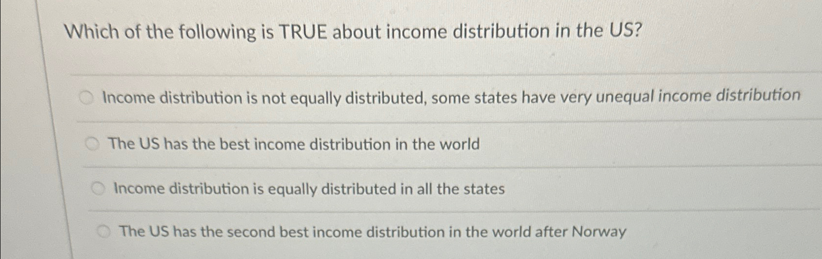 Solved Which of the following is TRUE about income | Chegg.com