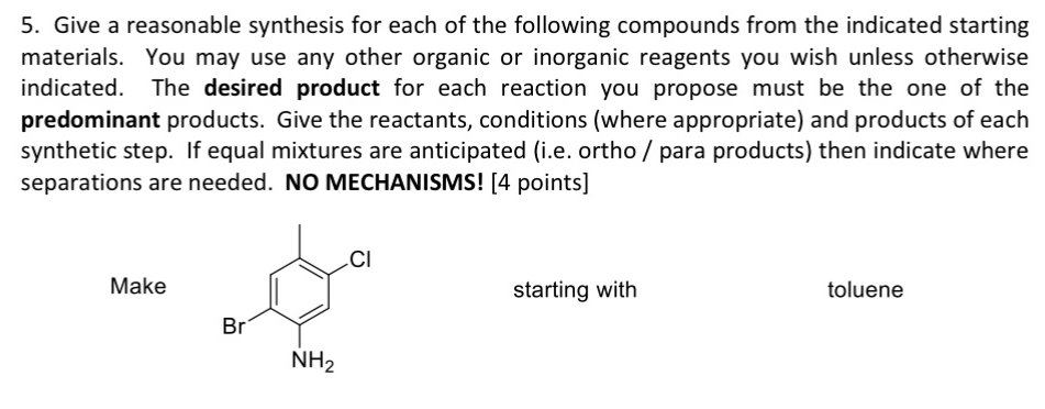Solved Give a reasonable synthesis for each of the following | Chegg.com
