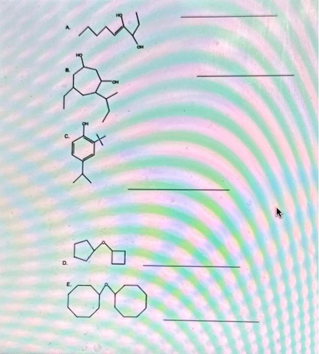 Solved usin IUPAC rules, name the following organic | Chegg.com