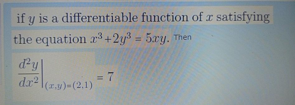 Solved if y ﻿is a differentiable function of x ﻿satisfying | Chegg.com