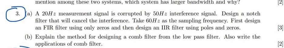 Solved (a) A 20 Hz measurement signal is corrupted by 50 Hz | Chegg.com