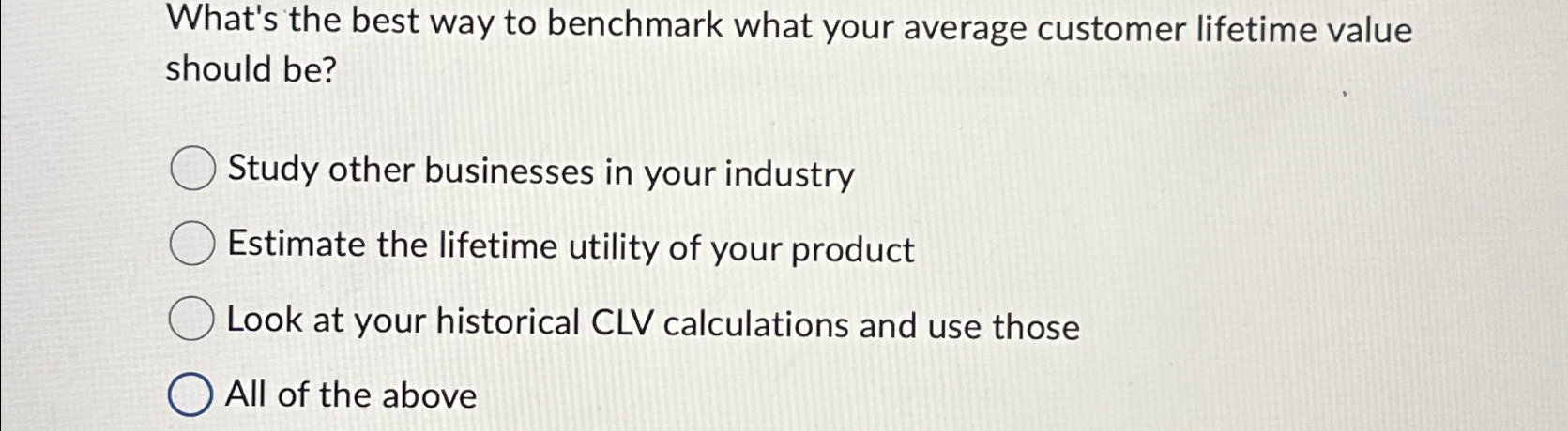 Solved What's the best way to benchmark what your average | Chegg.com