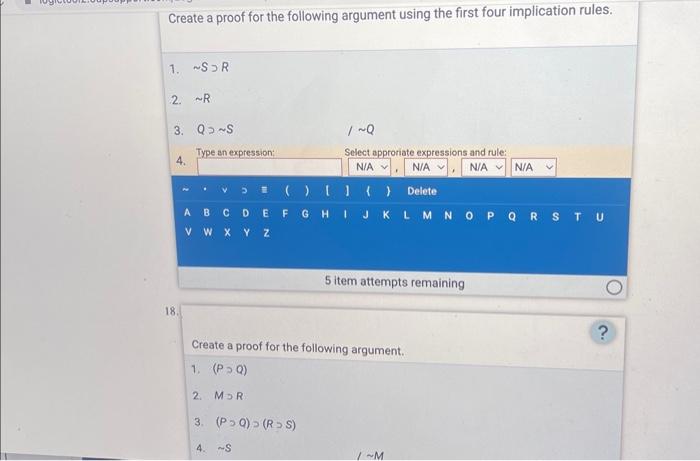 Create a proof for the following argument using the | Chegg.com