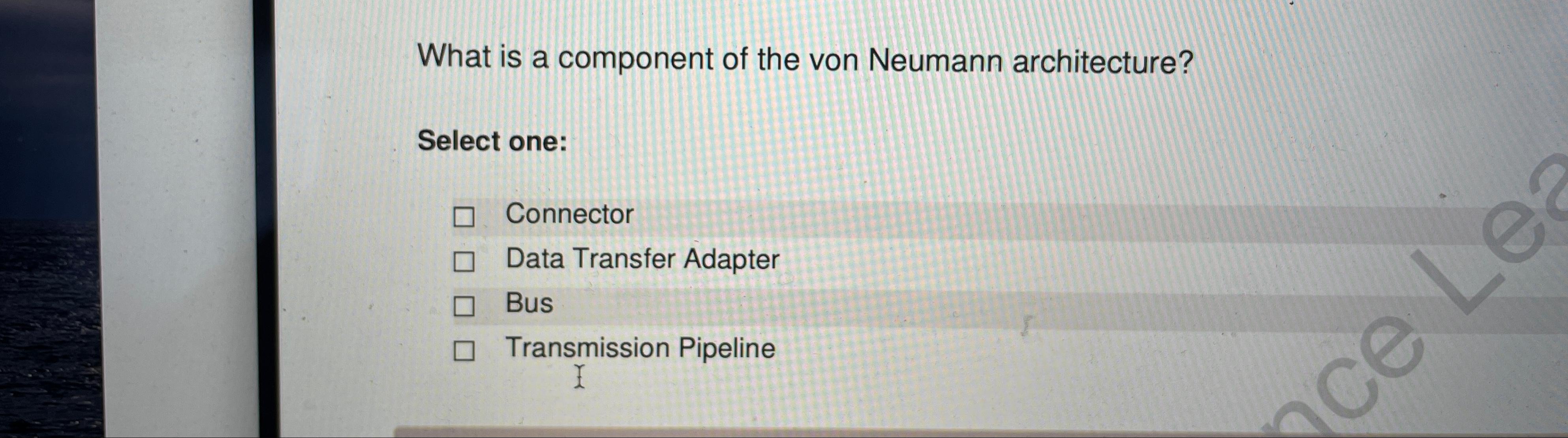 Solved What is a component of the von Neumann | Chegg.com