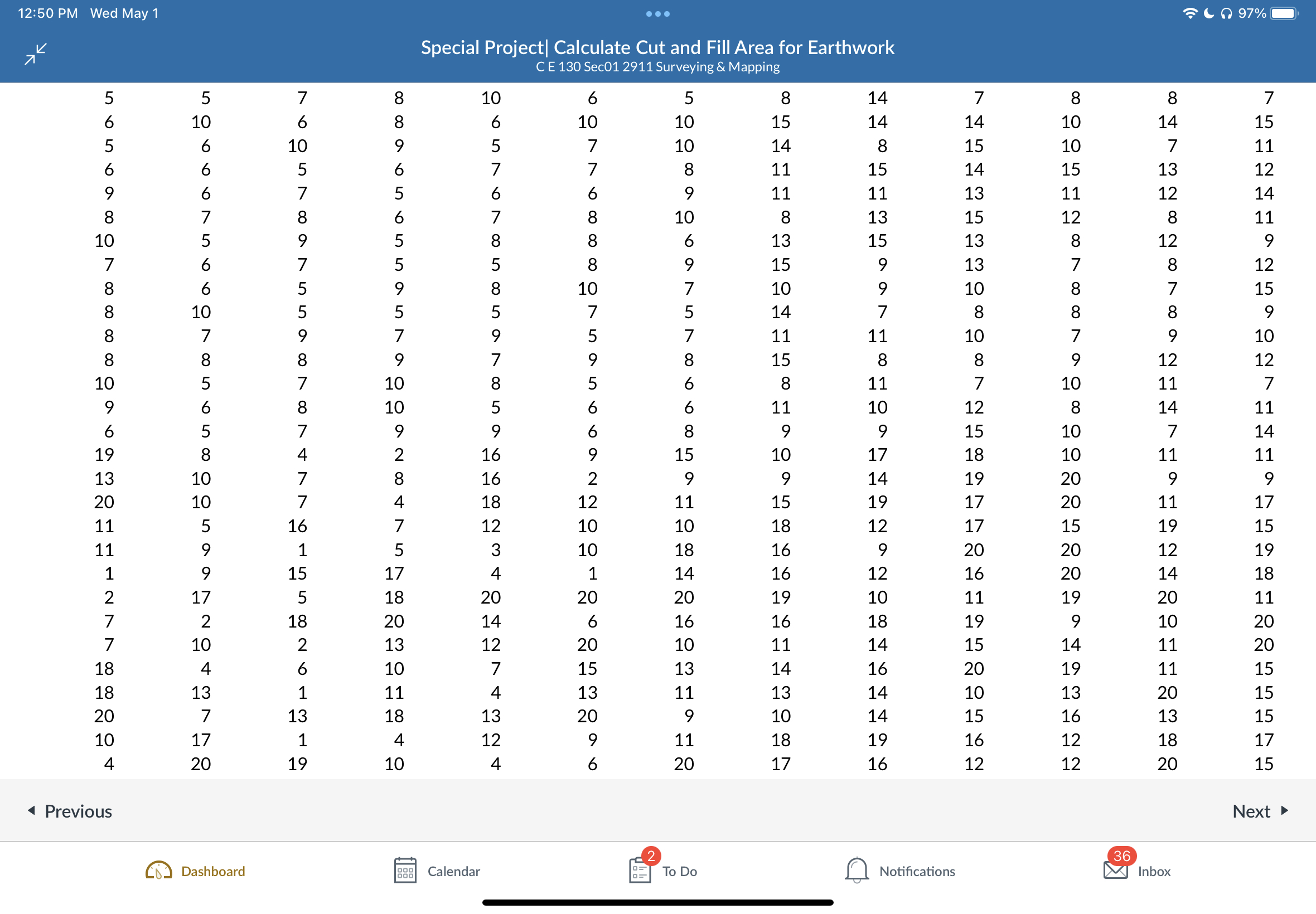 Compute the total cut-and-fill for the following | Chegg.com