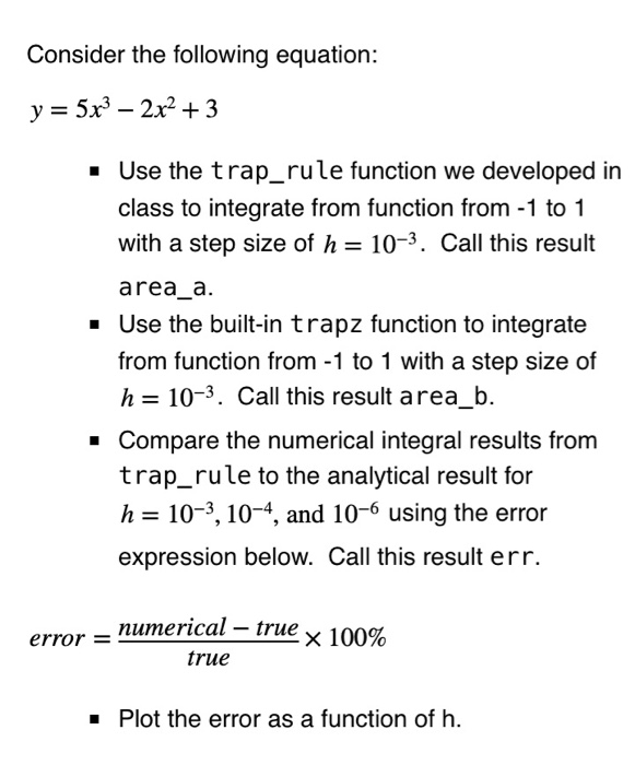 Solved matlabtrap rule develeoped in class:function area= | Chegg.com