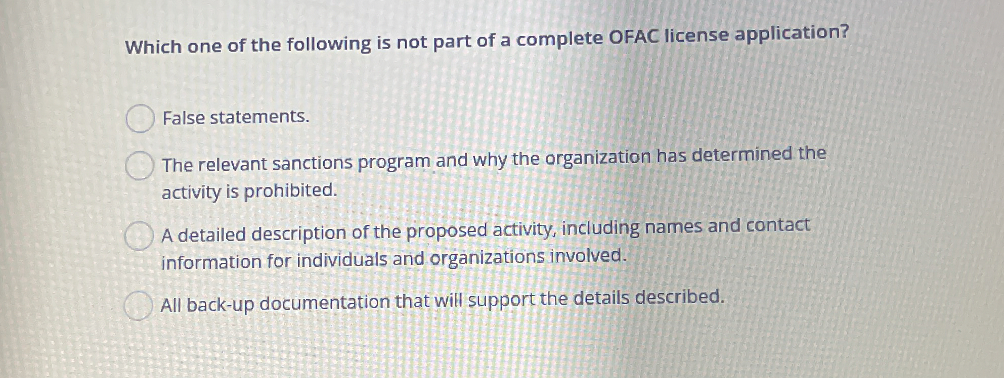 Solved Which one of the following is not part of a complete | Chegg.com