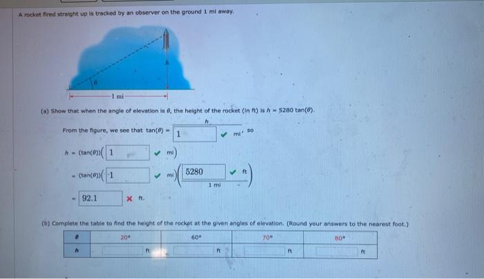 Solved A rocket fired straight up is tracked by an observer | Chegg.com