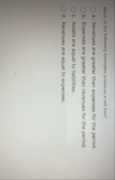 Solved Which of the following examples produces a net | Chegg.com