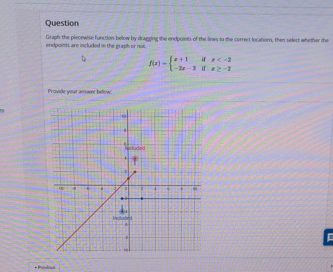 Solved how do I graph this functions? I keep messing it | Chegg.com
