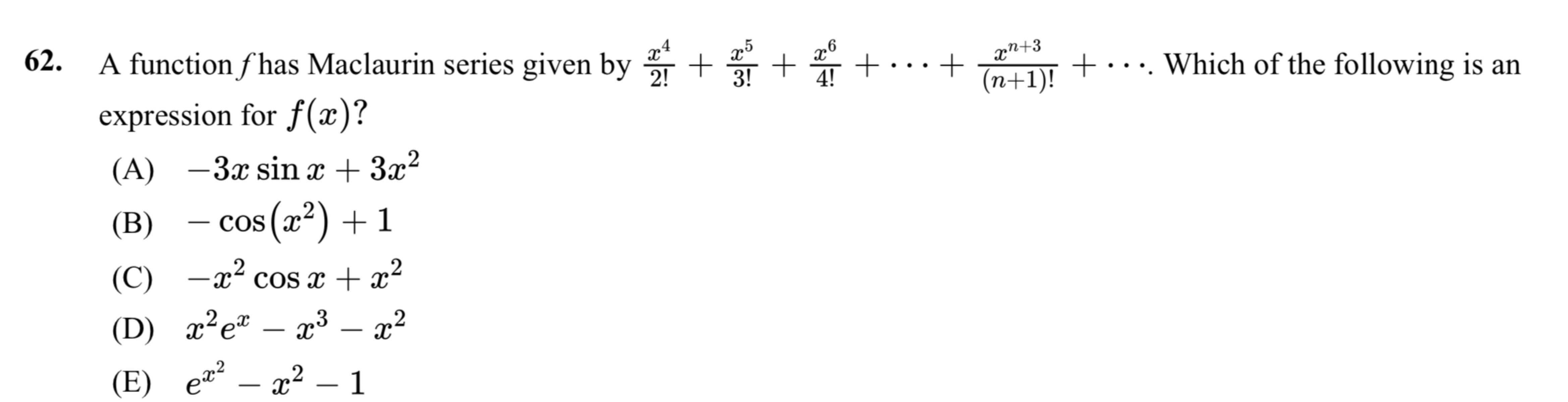 Solved A function f ﻿has Maclaurin series given by | Chegg.com