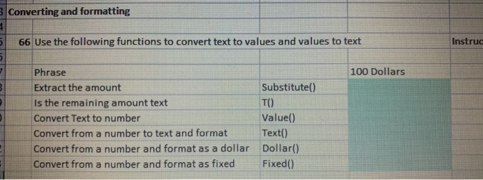 Solved 3 Converting and formatting in 66 Use the following | Chegg.com