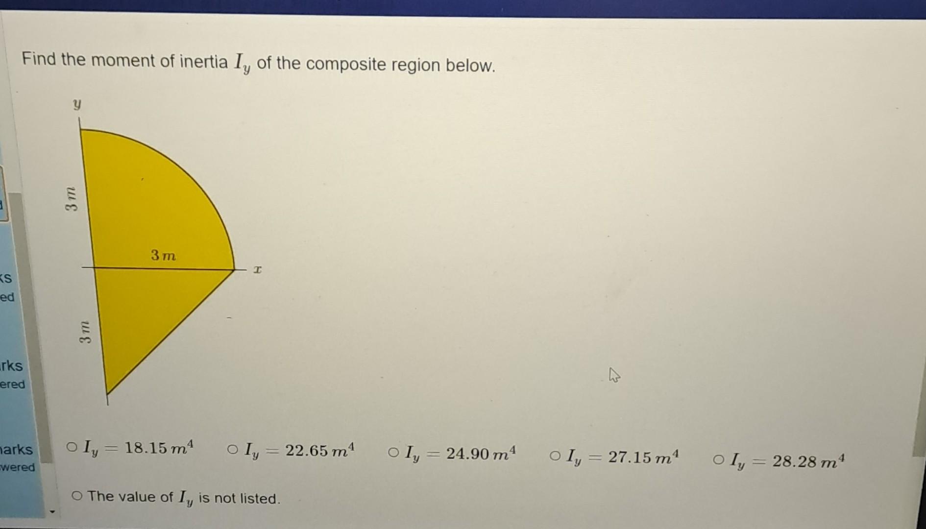 Solved The moments of inertia of the square, right-angled | Chegg.com