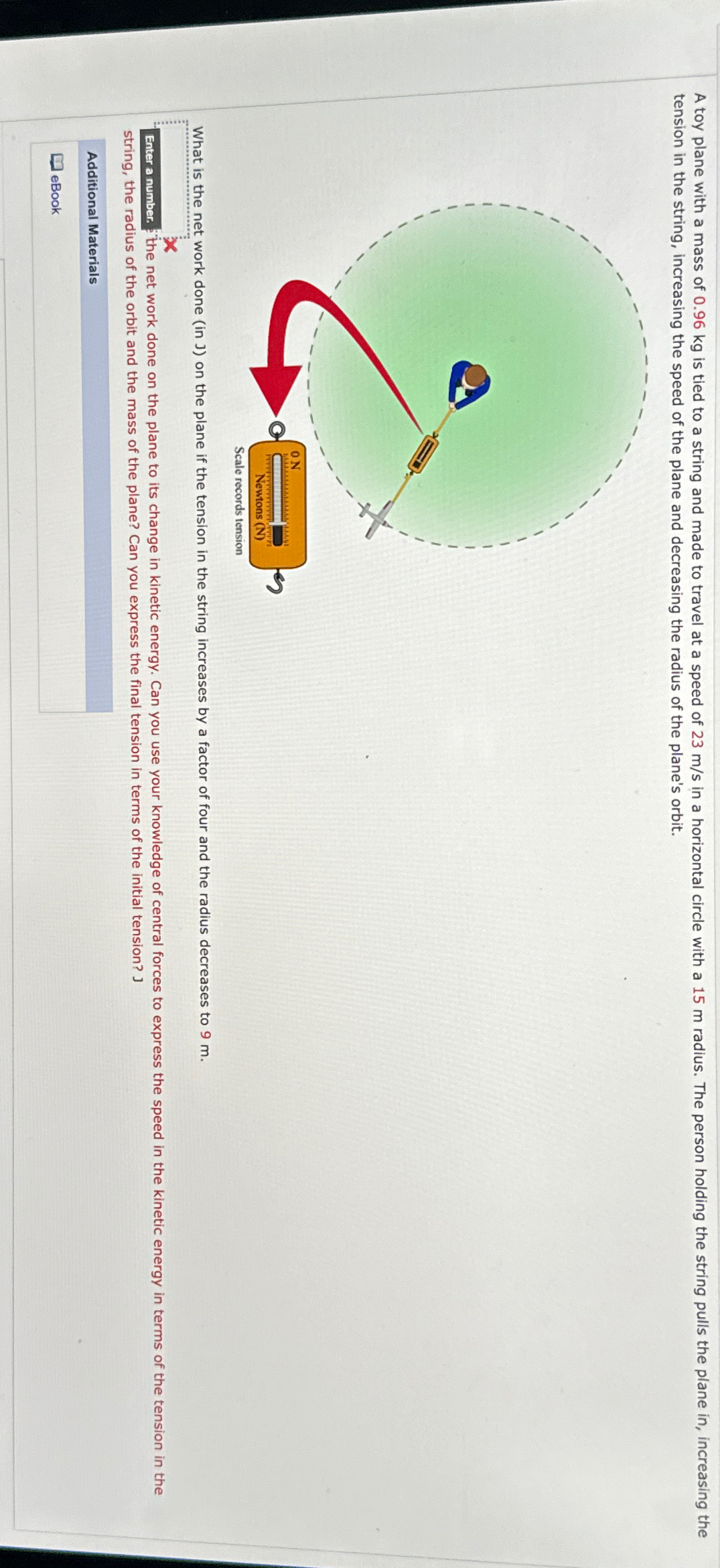 Solved tension in the string, increasing the speed of the | Chegg.com