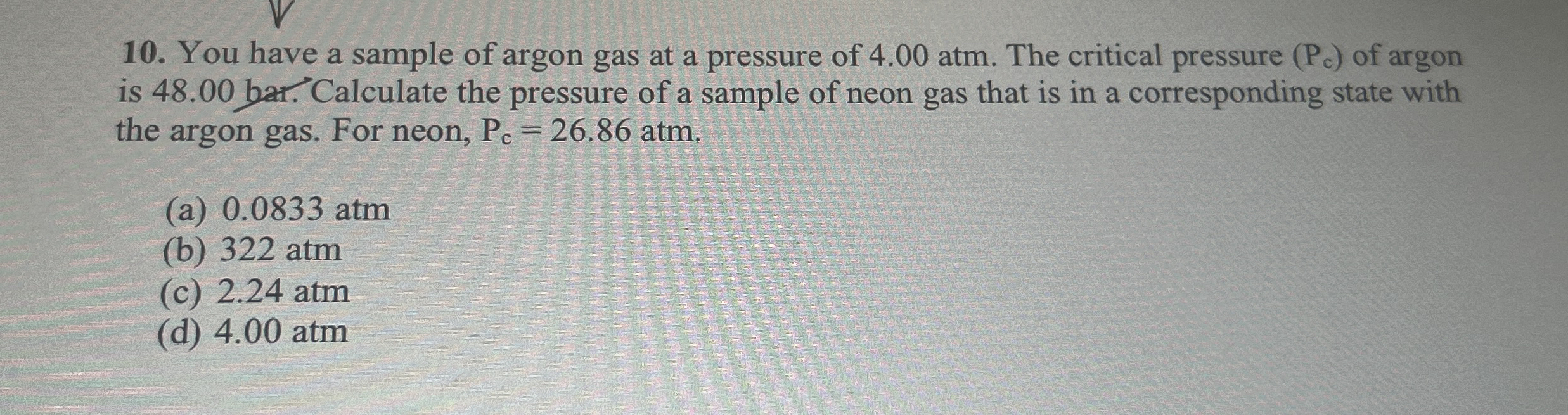 Solved You have a sample of argon gas at a pressure of 4.00 | Chegg.com