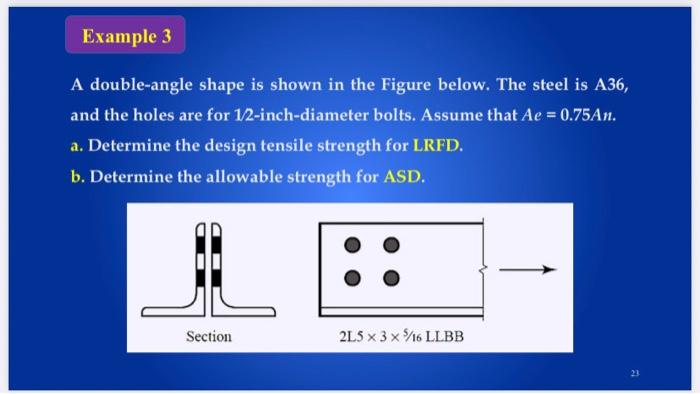Solved Example 3 A double-angle shape is shown in the Figure | Chegg.com