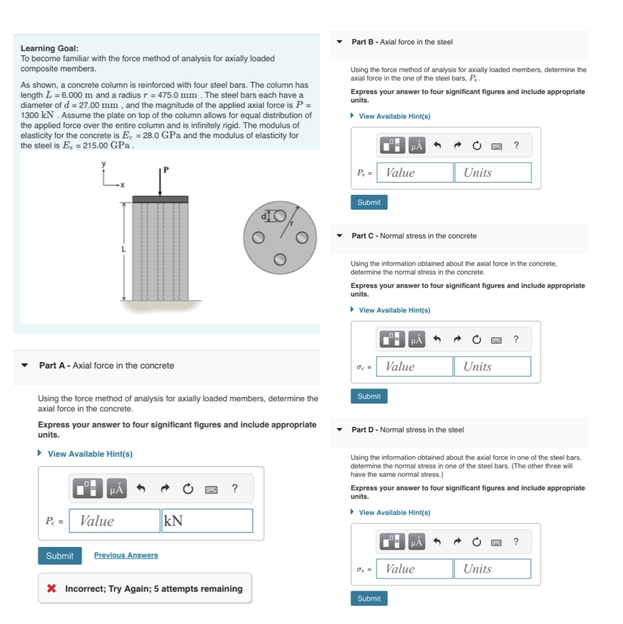 Solved Learning Goal:To become familiar with the force | Chegg.com