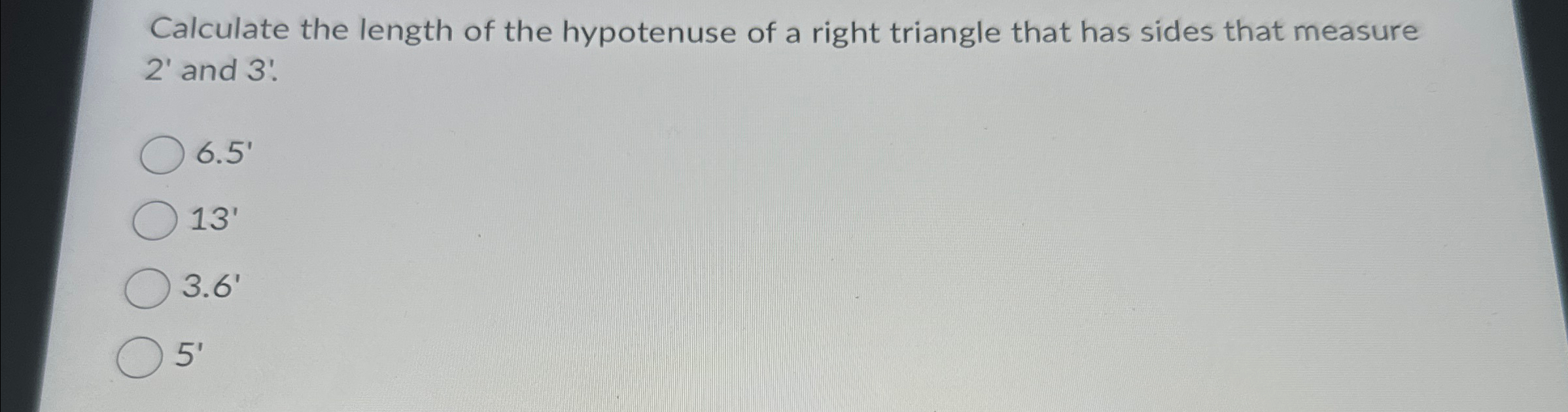 Calculate the length of the hypotenuse of a right | Chegg.com