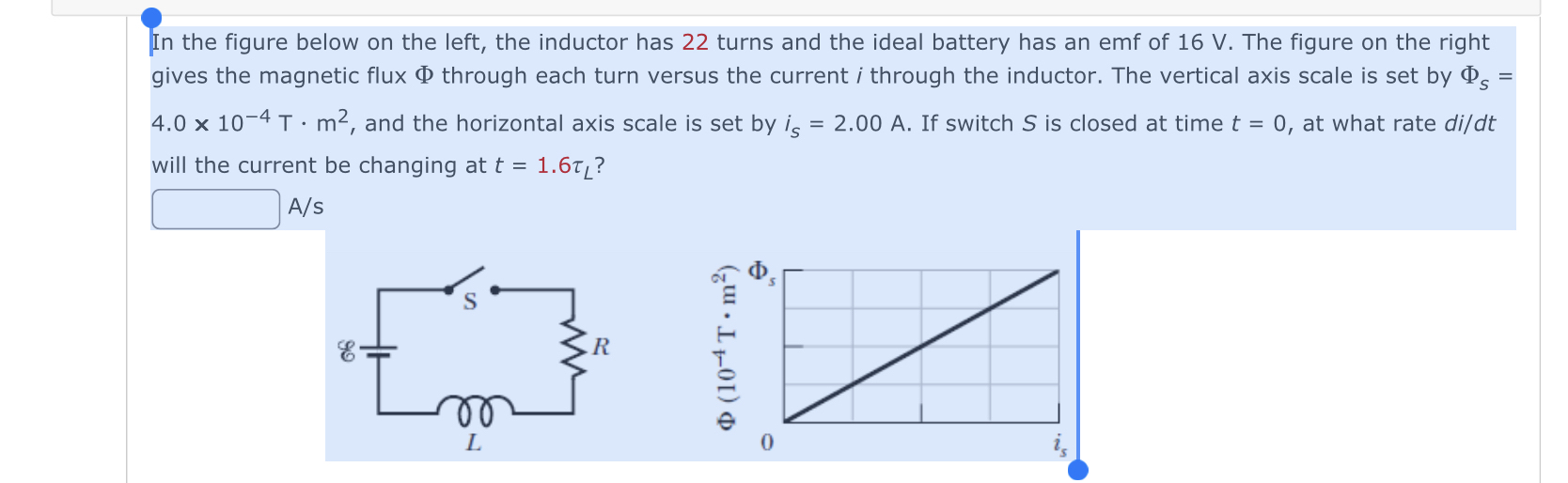 Solved In the figure below on the left, the inductor has 22 | Chegg.com