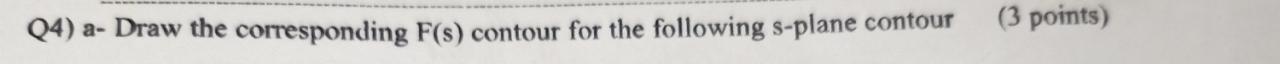 Q4) a- Draw the corresponding F(s) contour for the | Chegg.com