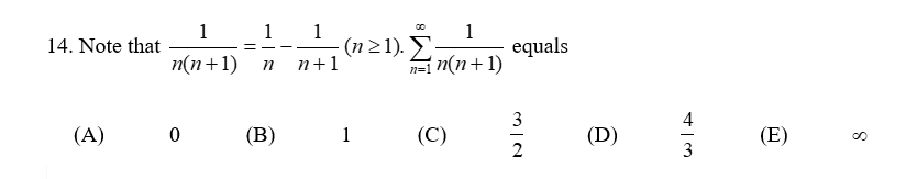 Solved Note that 1n(n+1)=1n-1n+1(n≥1)*∑n=1∞1n(n+1) | Chegg.com