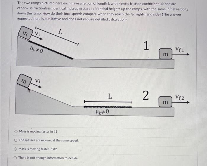 Solved The two ramps pictured here each have a region of | Chegg.com