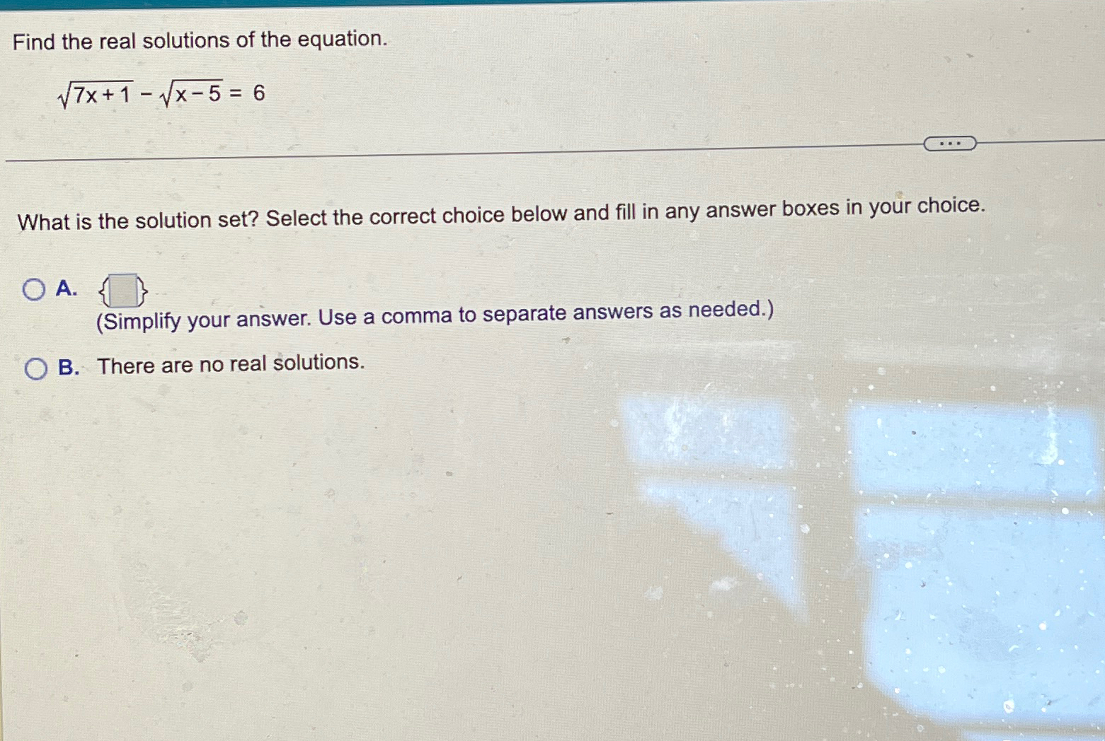 Solved Find the real solutions of the | Chegg.com