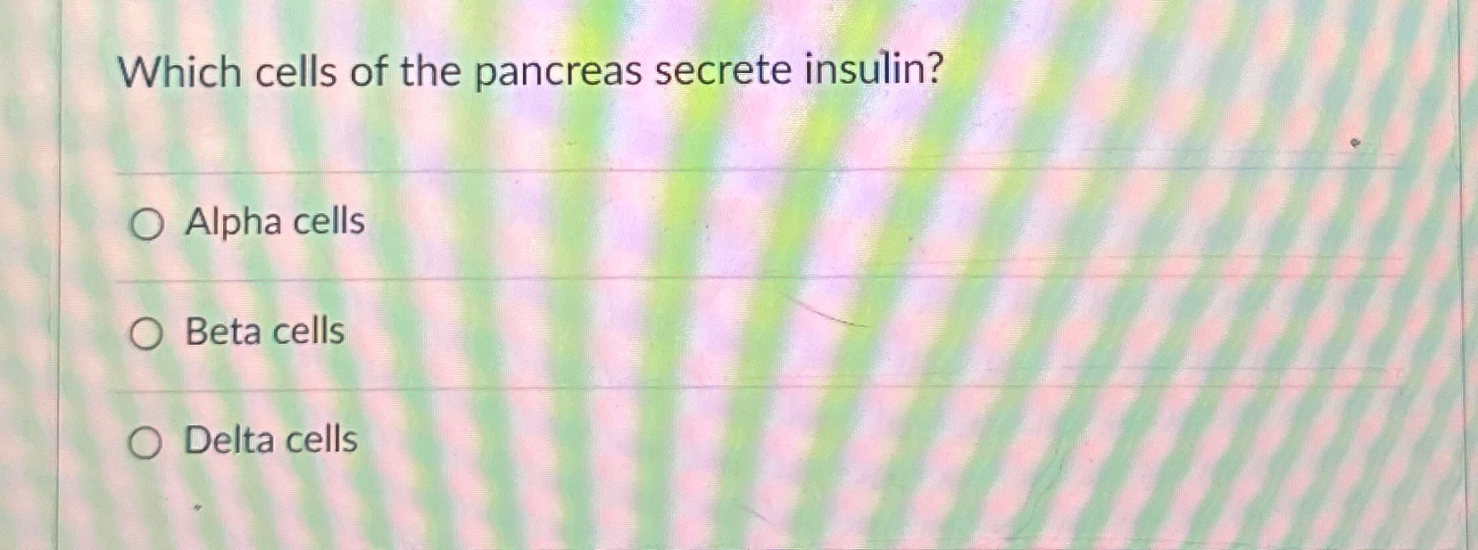 Solved Which cells of the pancreas secrete insulin?Alpha | Chegg.com