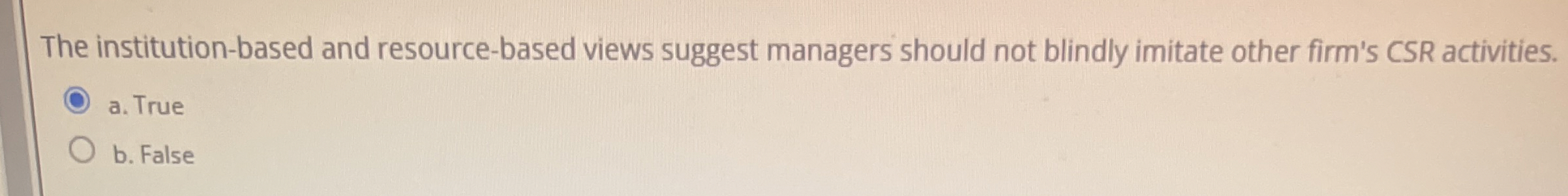 Solved The institution-based and resource-based views | Chegg.com