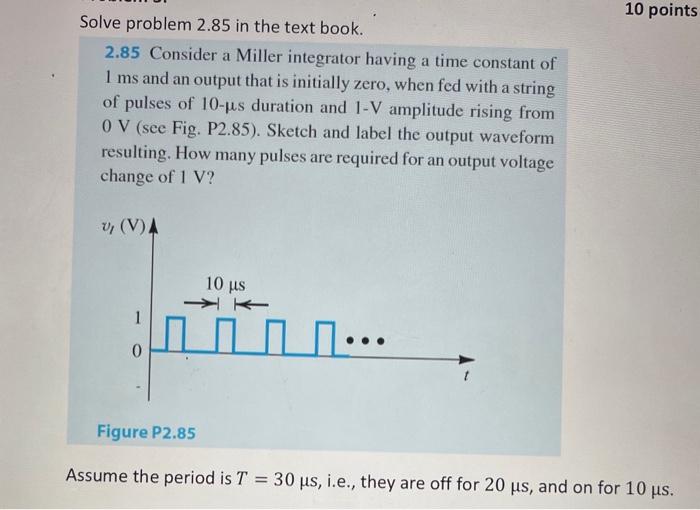 Solved Solve problem 2.85 in the text book. 2.85 Consider a | Chegg.com