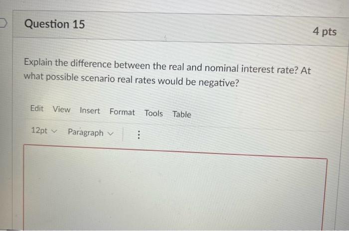 Solved Explain the difference between the real and nominal | Chegg.com
