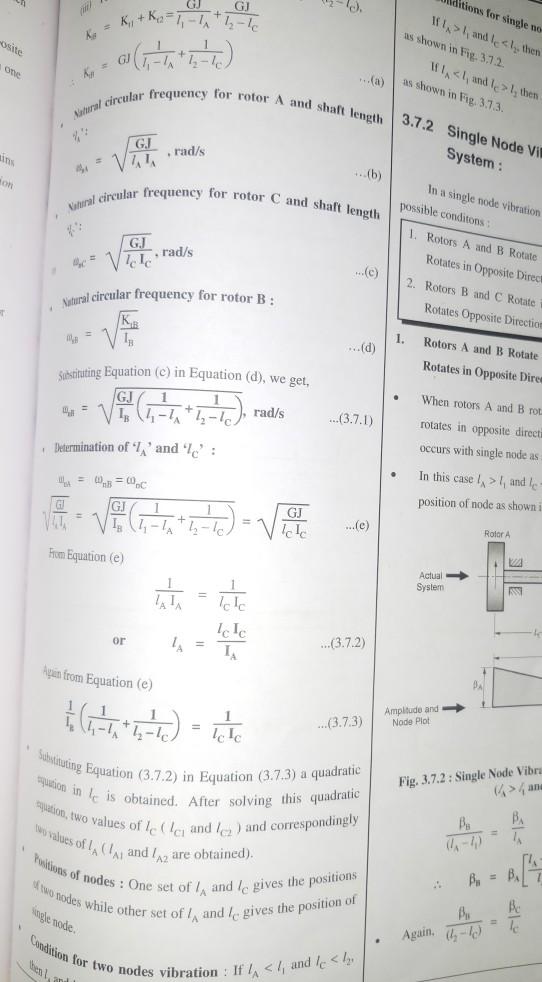 Solved Natural circular frequency for rotor A and shaft | Chegg.com