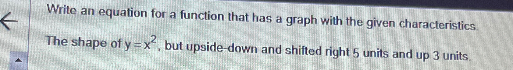 Solved Write an equation for a function that has a graph | Chegg.com