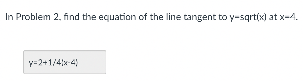 Solved In Problem 2, ﻿find the equation of the line tangent | Chegg.com