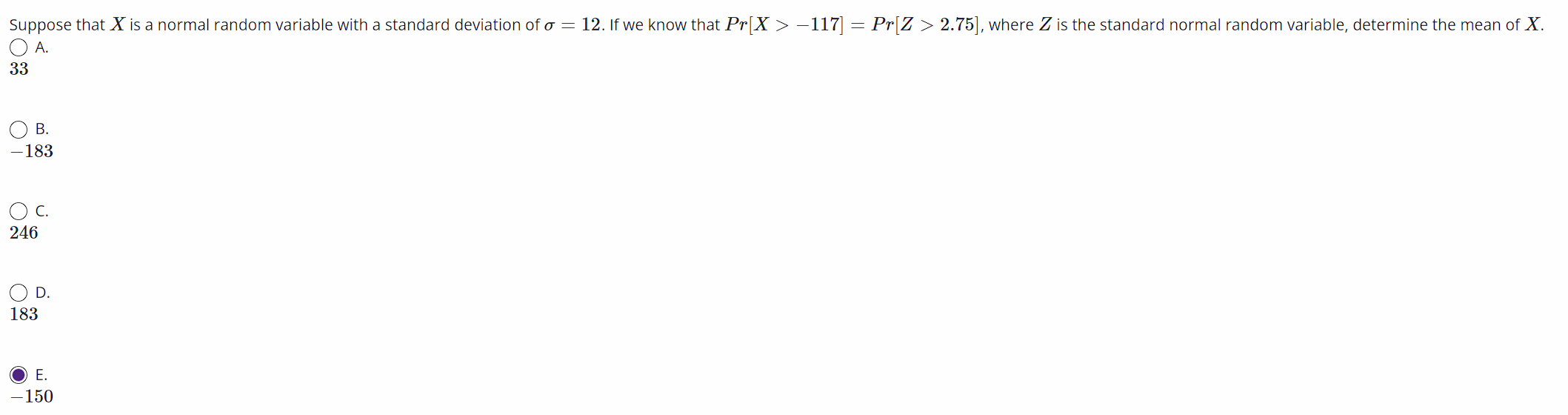 Solved Suppose That X is A Normal Random Variable With A