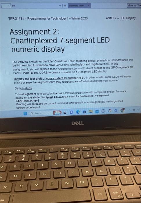 Solved Assignment 2: Charlieplexed 7-segment LED numeric | Chegg.com