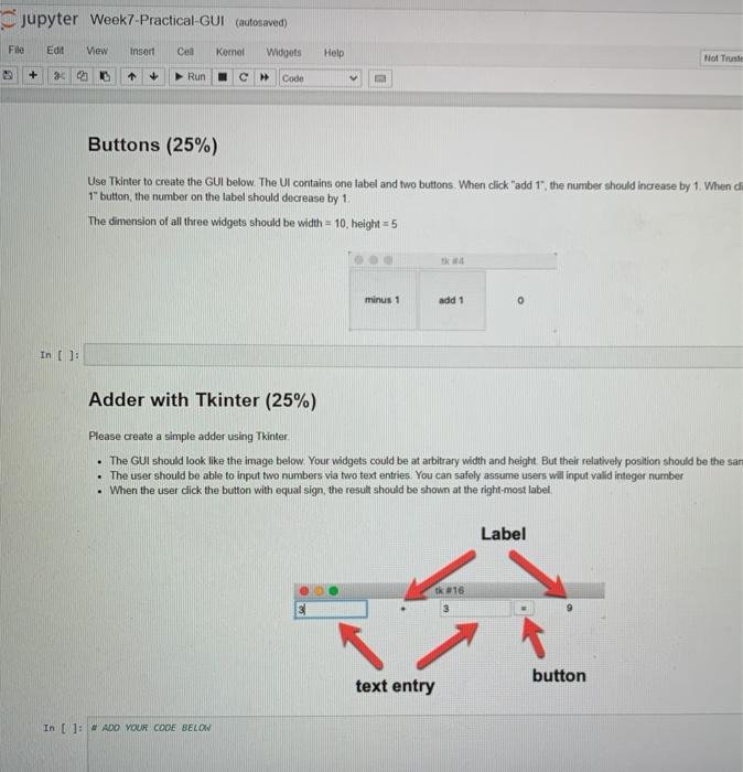 Solved jupyter Week7-Practical-GUI (autosaved) Widgets File | Chegg.com