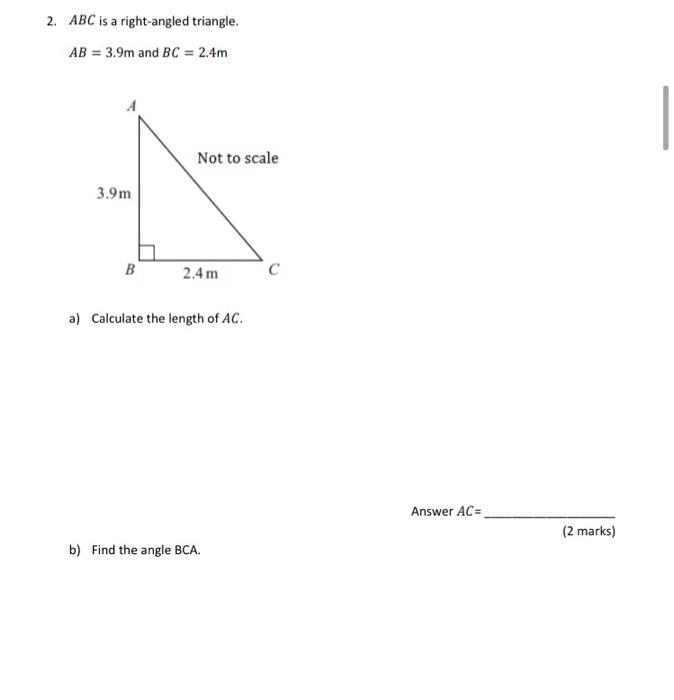 Solved 1. a) Construct accurately ABC where AB=9 | Chegg.com