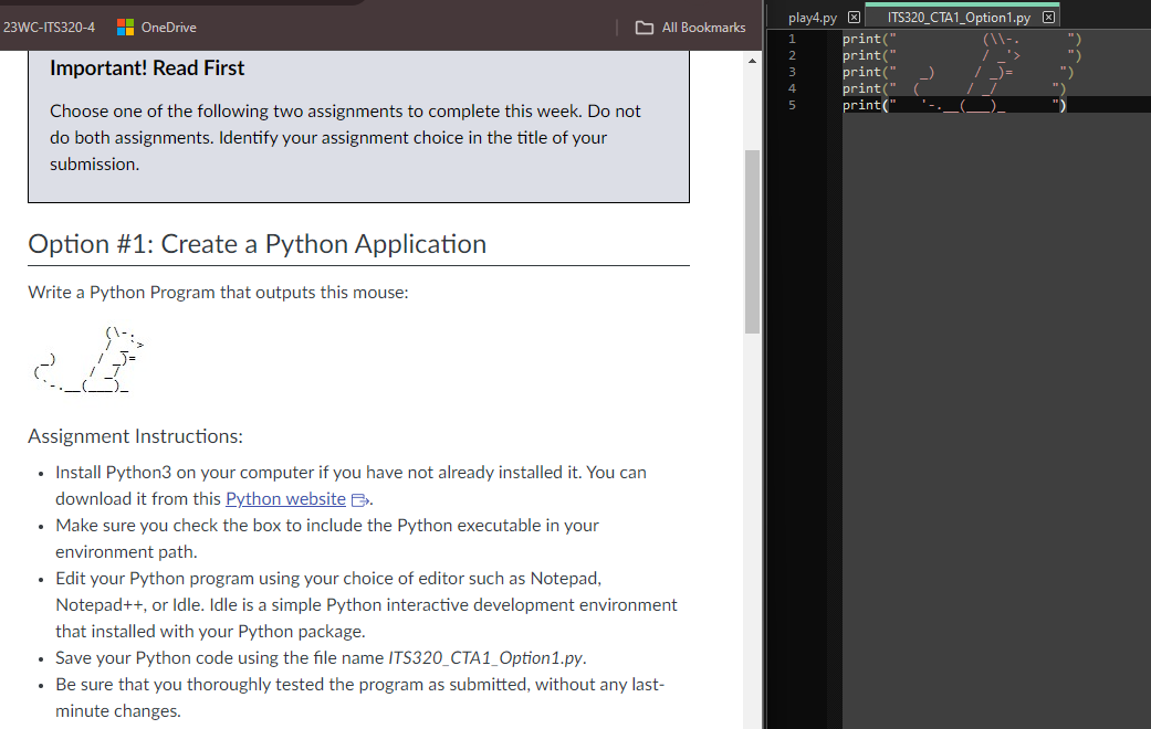 .Hello, I submitted this assignment, It is a Python | Chegg.com