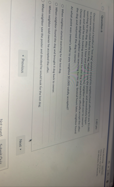 Solved Question 61.82 ﻿ptsOwner posted a handful of "lost | Chegg.com