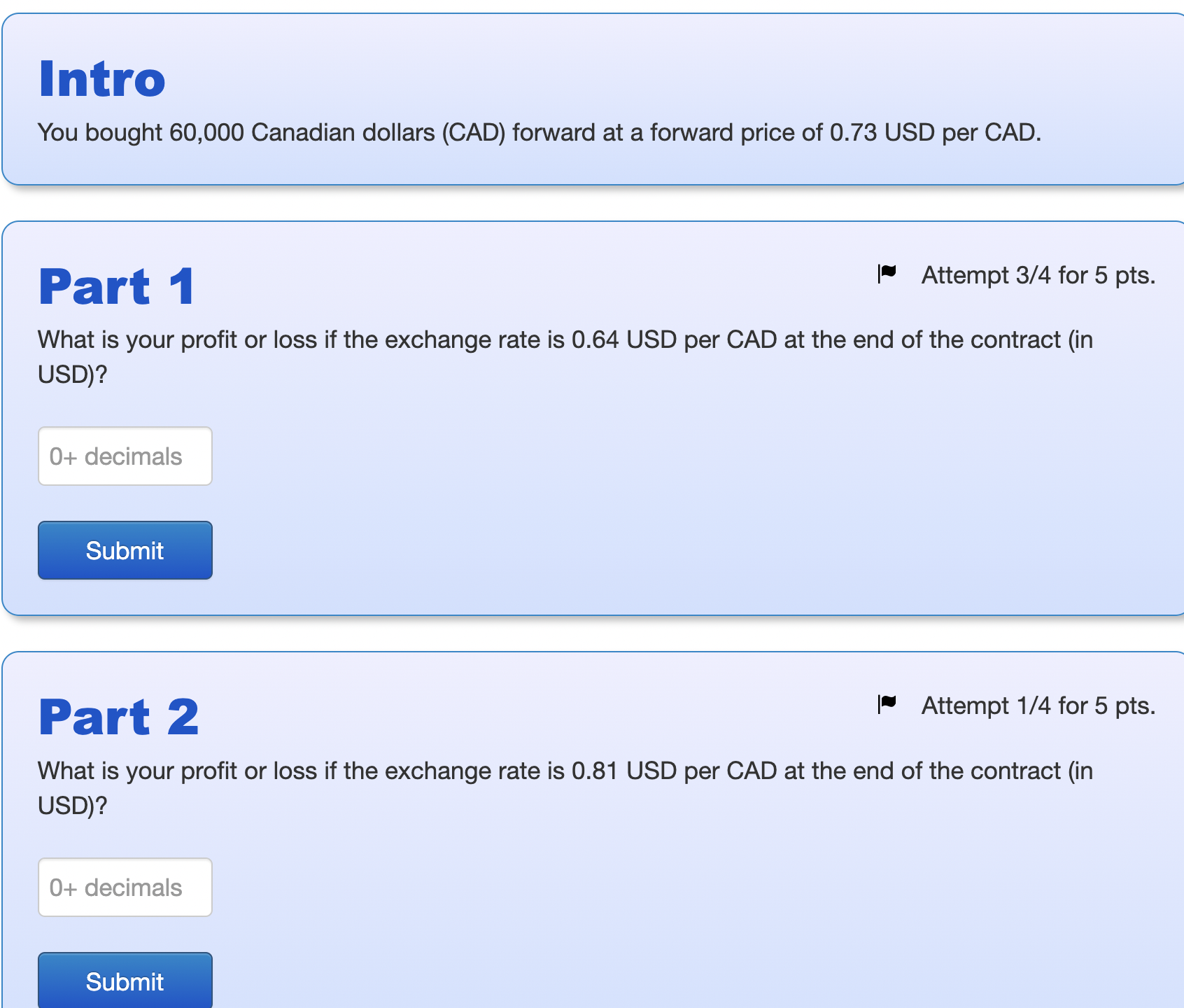 Solved IntroYou bought 60,000 ﻿Canadian dollars (CAD) | Chegg.com