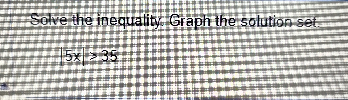 How to solve Solve the inequality. Graph the solution | Chegg.com