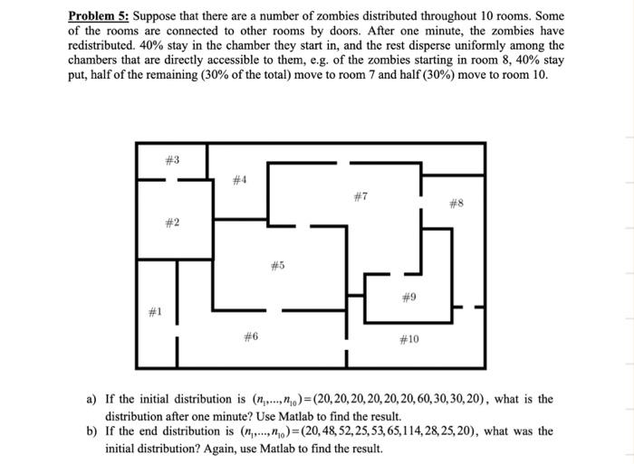 Solved Problem 5: Suppose that there are a number of zombies | Chegg.com