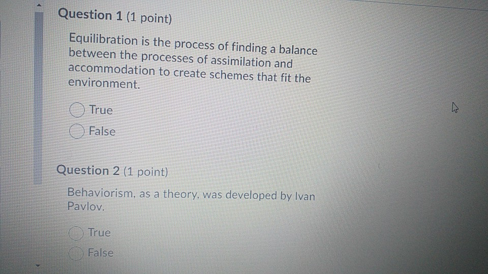 Solved Question 1 (1 point) Equilibration is the process of | Chegg.com