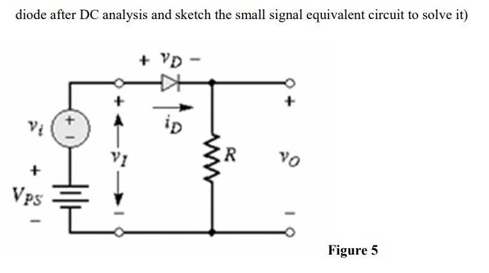 Solved In the following Figure 5, assume circuit and diode | Chegg.com