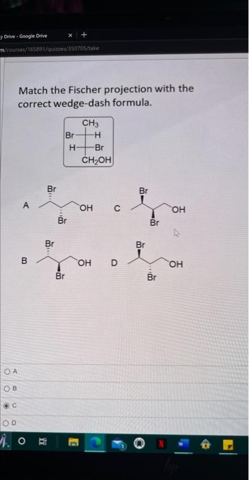 Solved Match the Fischer projection with the correct | Chegg.com