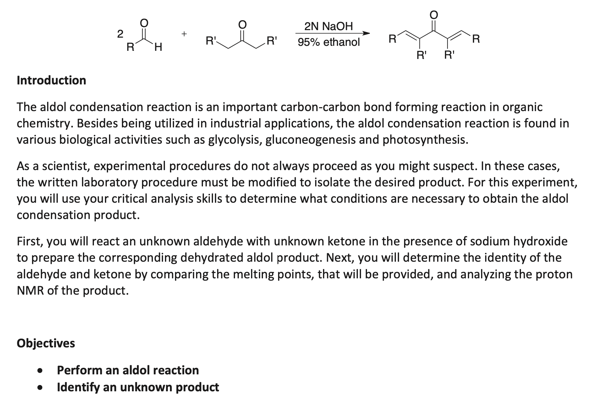 Solved I need the general mechanism of the aldol reaction | Chegg.com