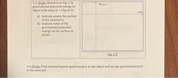 Solved Problem 1. Gravitational force, gravitational | Chegg.com