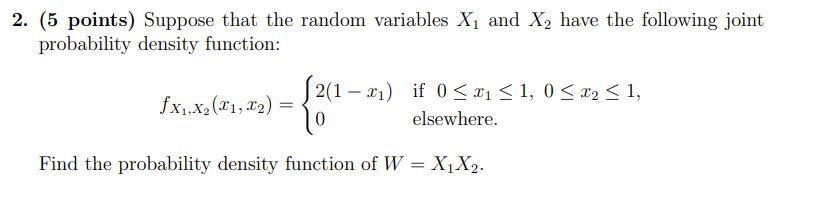 Solved (5 ﻿points) ﻿Suppose that the random variables x1 | Chegg.com